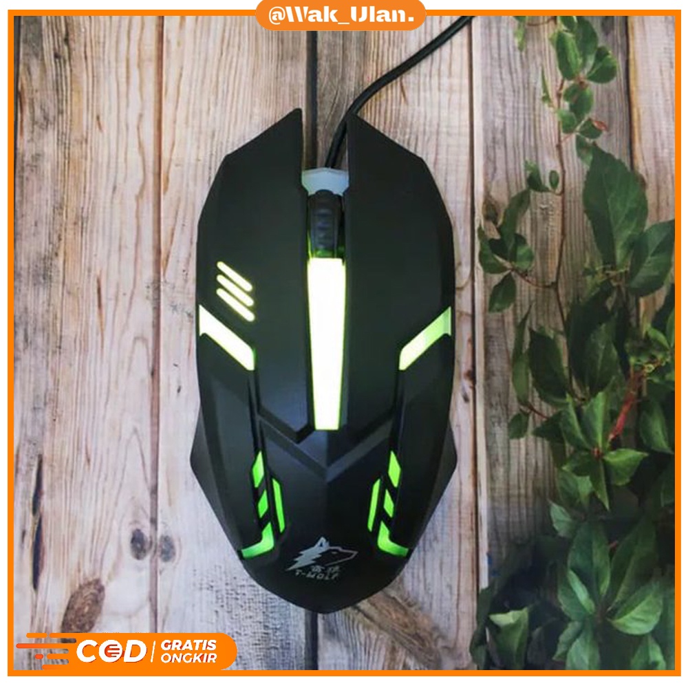 Jual MOUSE GAMING GAME LED T-WOLF TWOLF V1 7 LAMPU RGB PC LAPTOP ...