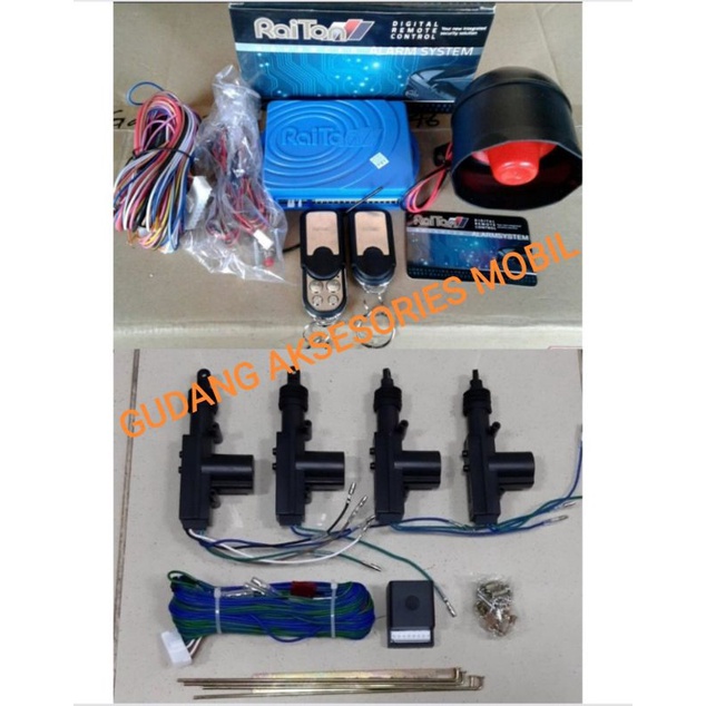 Jual PAKET ALARM MOBIL RAITON DAN CENTRAL LOCK 4 PINTU UNIVERSAL ...