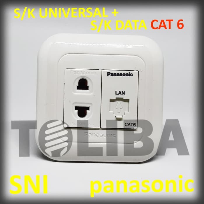 Jual stopkontak universal + stop kontak data cat6 cat 6 inbow ib sni ...