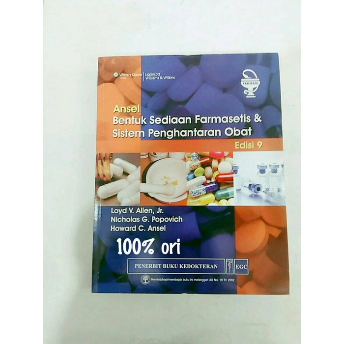 Jual Farmasi-Buku- Ansel Bentuk Sediaan Farmasetis & Sistem Penghantaran Obat Edisi9 -Buku ...