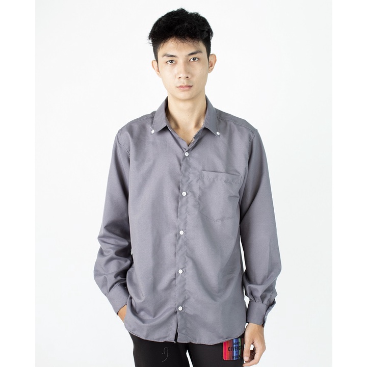 Jual FortKlass Kemeja Polos Pria Lengan Panjang Kemeja Cowok Reguler ...