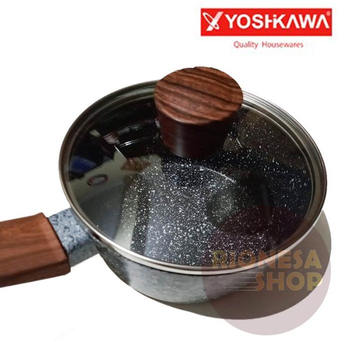 Jual Sauce Pan Marble 14 / 16 / 18 Cm Grey Induksi Yoshikawa Panci ...