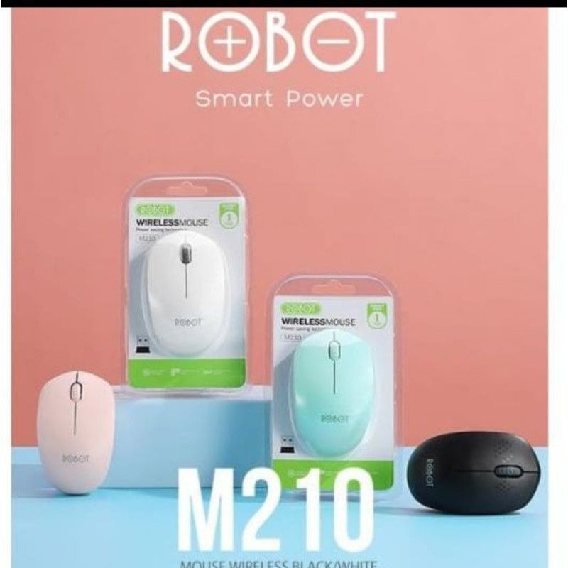 Jual Mouse Robot Bluetooth Wireless Mouse Robot M210 Wireless | Shopee ...