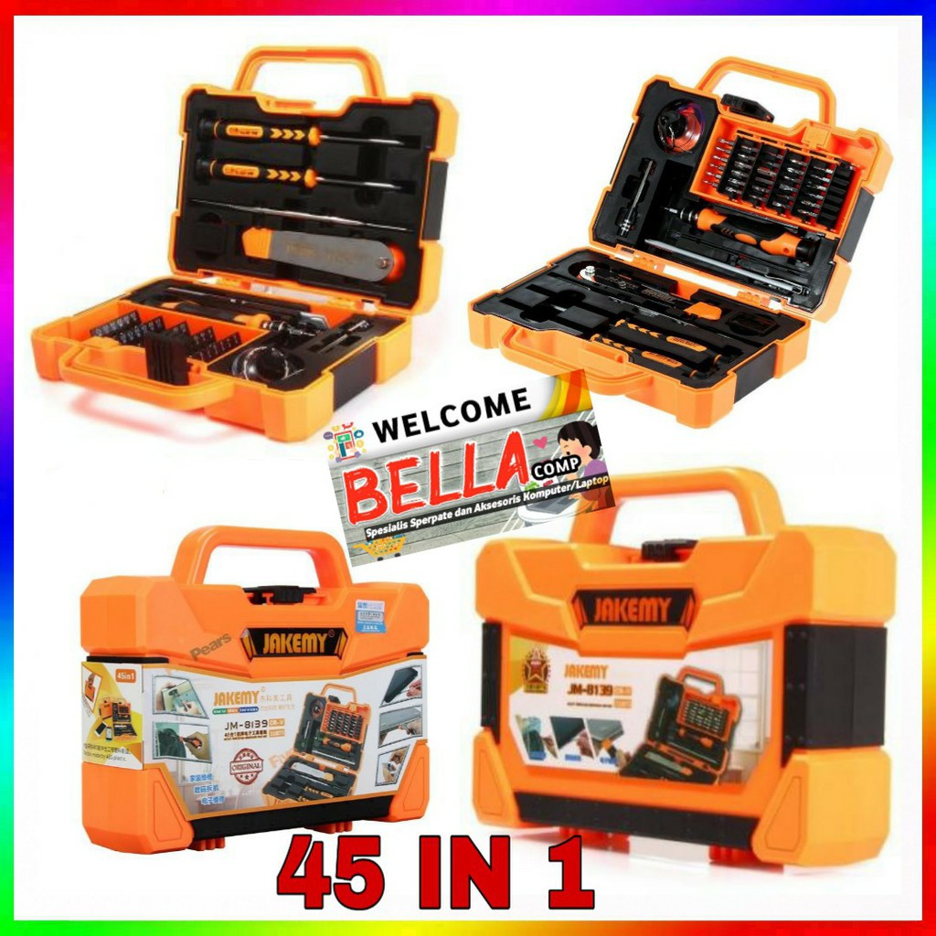 Jual OBENG SET REPARASI JAKEMY 45 in 1 PRECISION SCREWDRIVER REPAIR ...