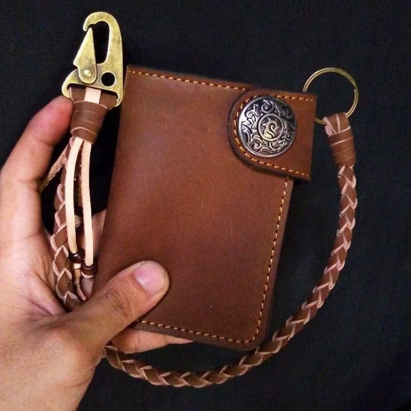 Jual DOMPET MOTOR PENDEK + TALI DOMPET KULIT ASLI DOMPET UNIK DOMPET ...