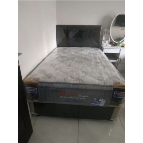 Jual kasur spring bed plush top SET 160X200 (KASUR + DIVAN) | Shopee ...