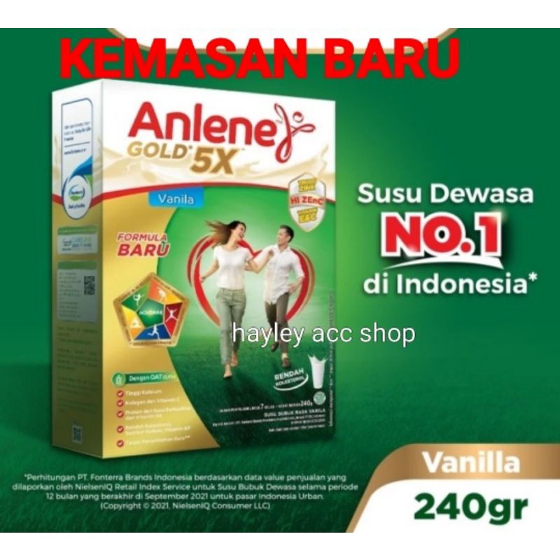 Jual Anlene Gold 5X Vanila 240g | Shopee Indonesia