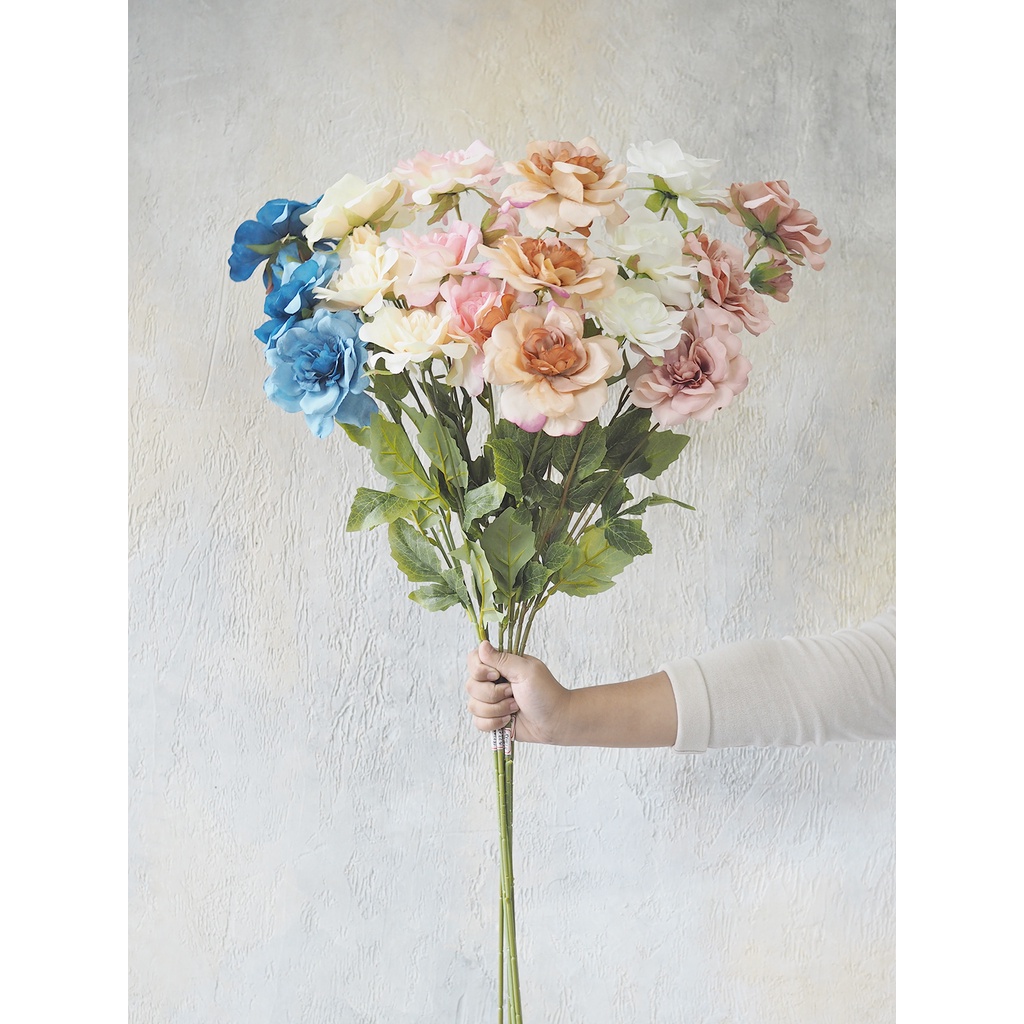 Jual Bunga Artificial Garden Rose Mekar Spray K5 (B22038) | Shopee ...