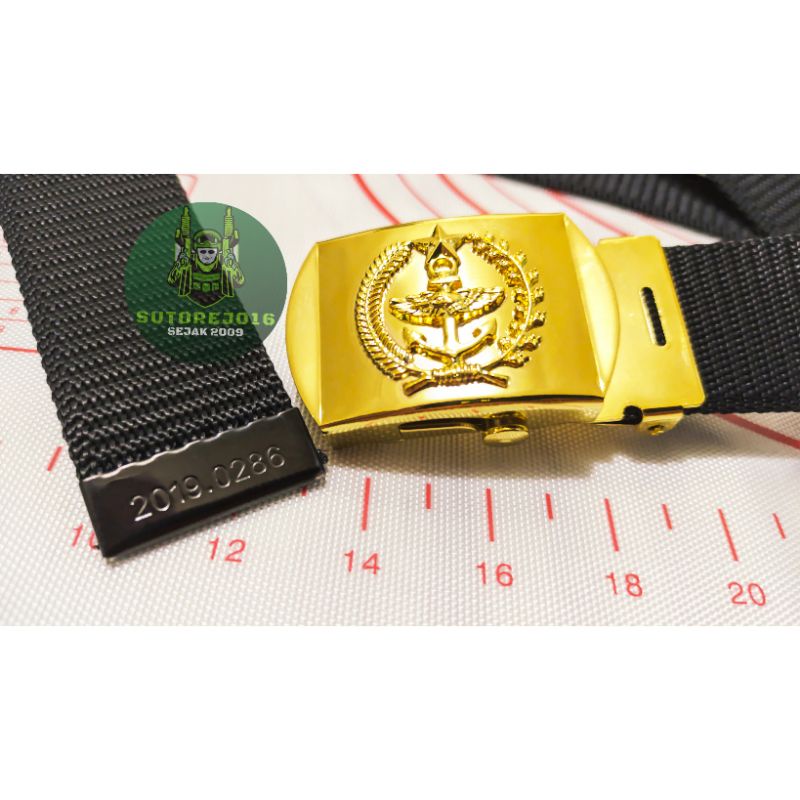 Jual sabuk ikat pinggang pdh mabesal mabes tni al asli jatah pembagian | Shopee Indonesia