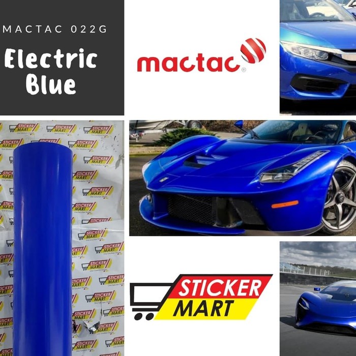 Jual Sticker Mobil Motor Mactac Electric Blue (alt. stiker Oracal ...