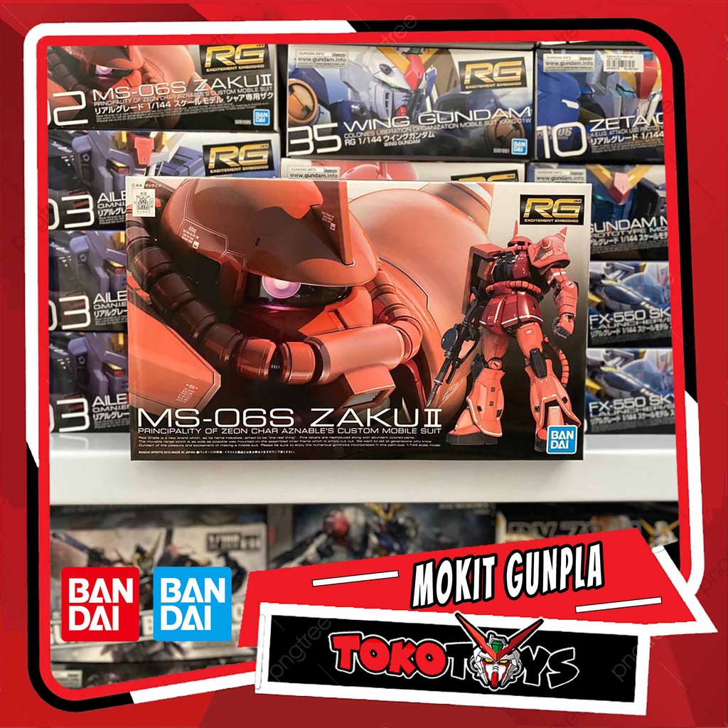 Jual BANDAI 1/144 RG MS-06S ZAKU II CHAR AZNABLE CUSTOM MODEL ORIGINAL ...