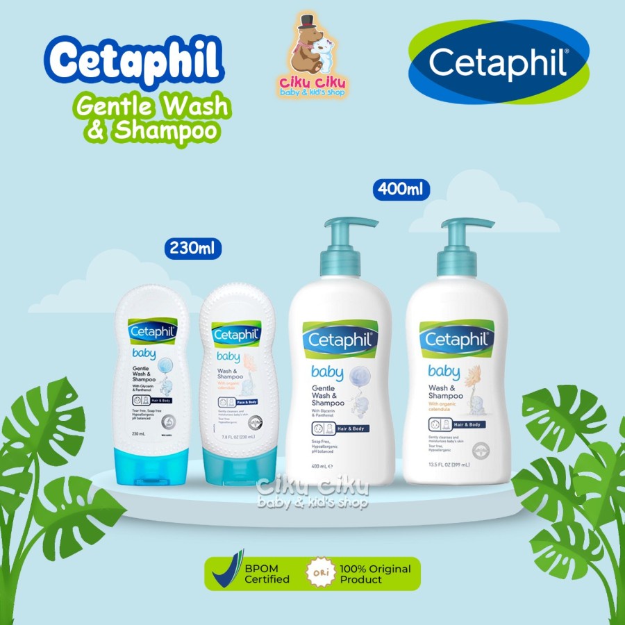 Jual Cetaphil Baby Wash & Shampoo with Organic Calendula 400 ML 230ml ...