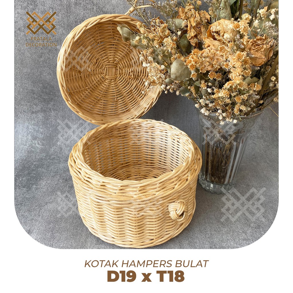Jual KERANJANG ROTAN HAMPERS LEBARAN BULAT D19 X T18 PRATALA DECORATION ...