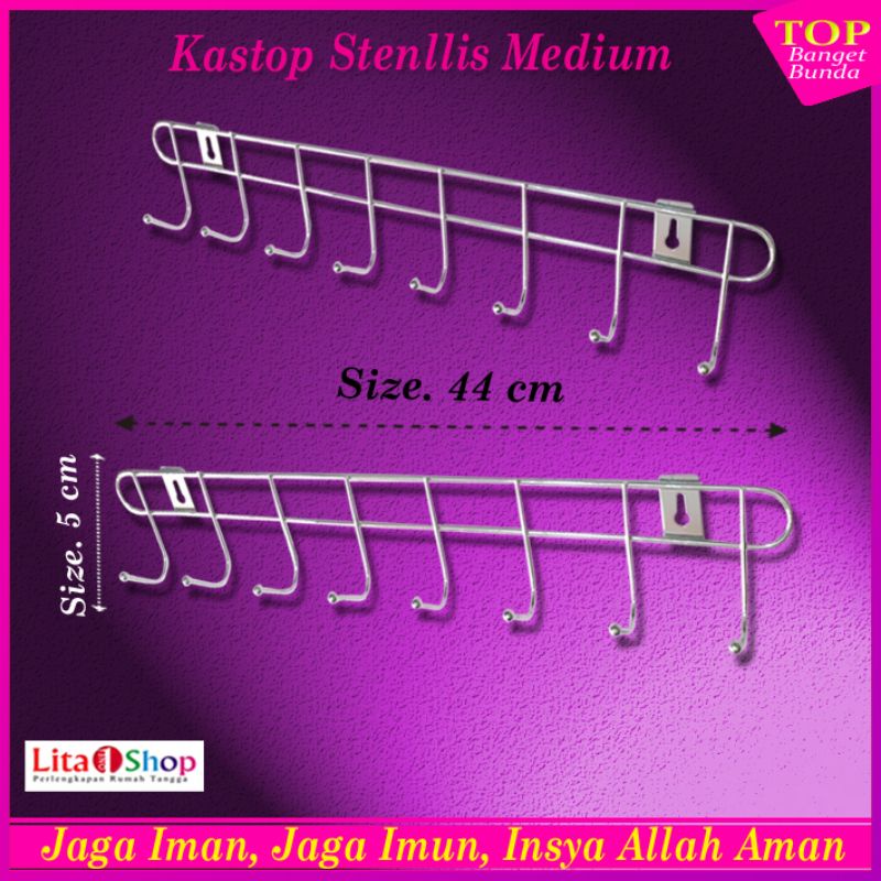 Jual Kastop/Gantungan Baju Stenlees Medium 8 Titik | Shopee Indonesia