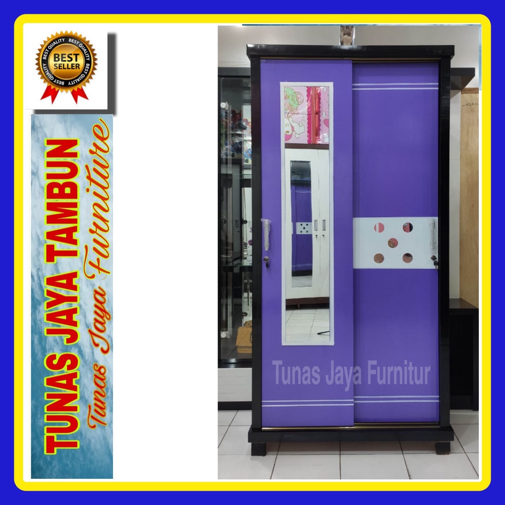 Jual Lemari pakaian sliding 2pintu / Lemari Baju sliding 2pintu ...