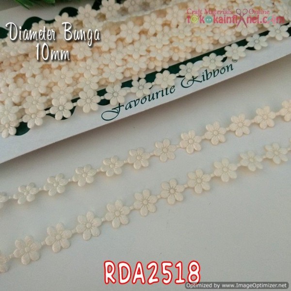 Jual Rda2518 Renda Bunga Kecil Warna Cream (Per Meter) | Shopee Indonesia