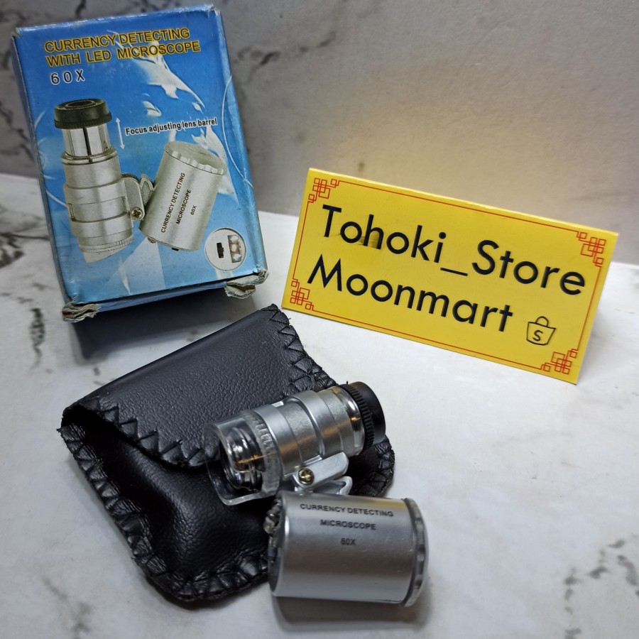 Jual Magnifying Microscope Loupe Glass 60X Currency Detecting | Shopee ...