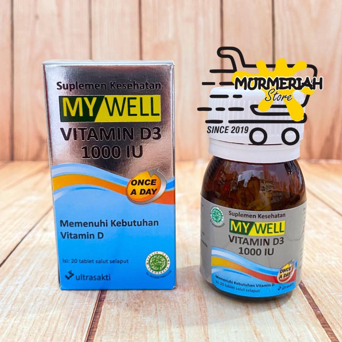 Jual MyWell Vitamin D3 1000 IU Botol 20 tablet-MY WELL Vit D | Shopee ...