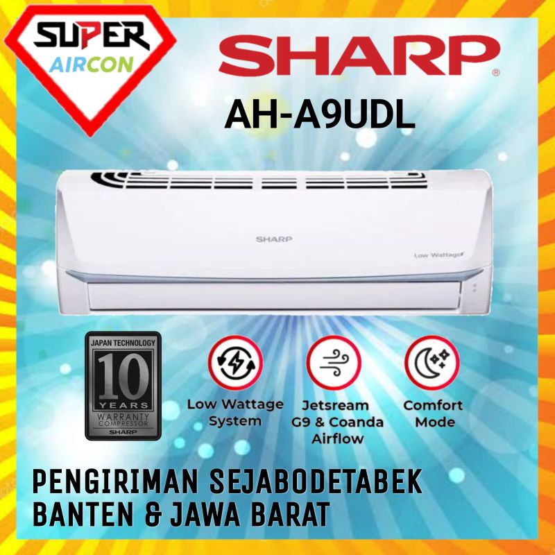 Jual AC SHARP AH - A 9 UDL 1 PK LOW WATT AH-A9UDL + PASANG INSTALASI | Shopee Indonesia