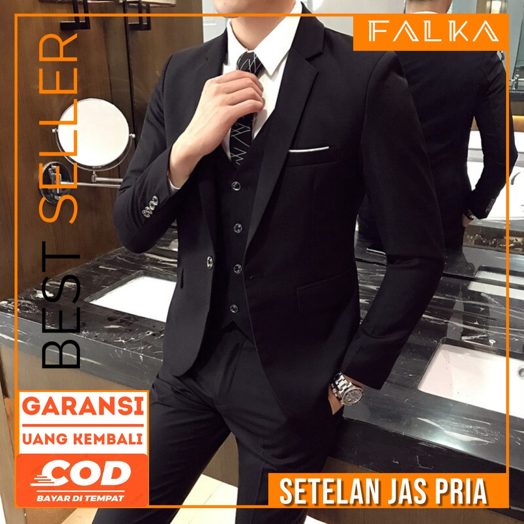 Jual 3 In 1 Set Jas Pria Tuxedo Pria Setelan Jas Pria Formal | Shopee Indonesia