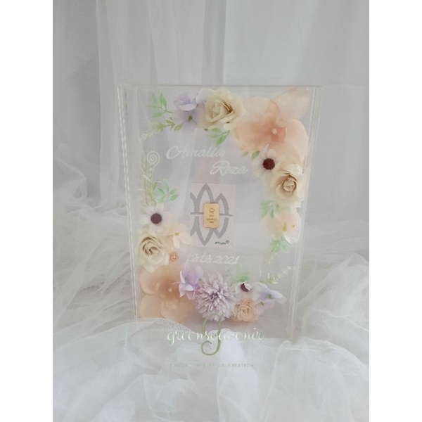 Jual Mahar pernikahan bingkai | Mahar transparan full akrilik | Shopee ...