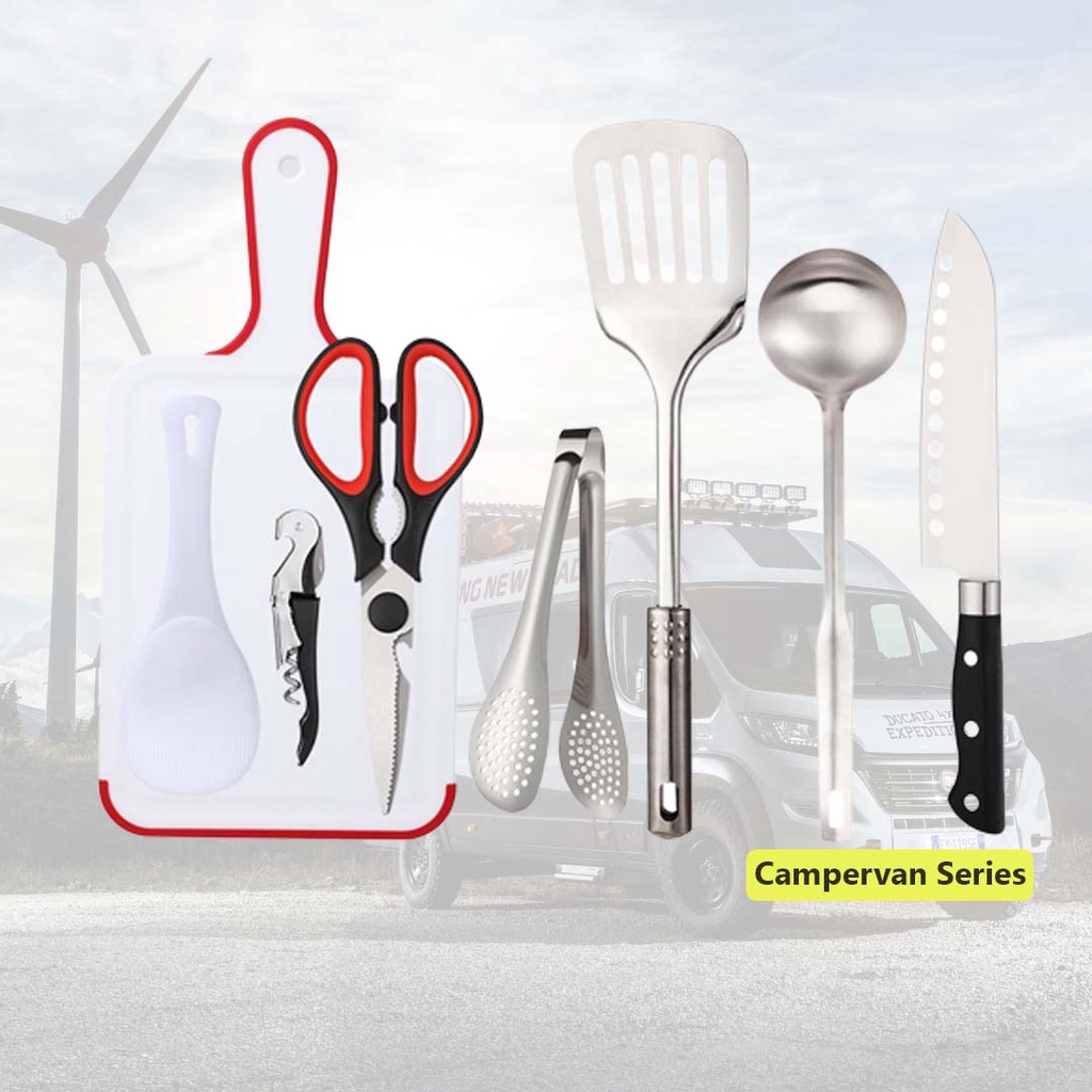 Jual Cookware Set 9PCS Peralatan Masak Outdoor Piknik Kitchenware ...