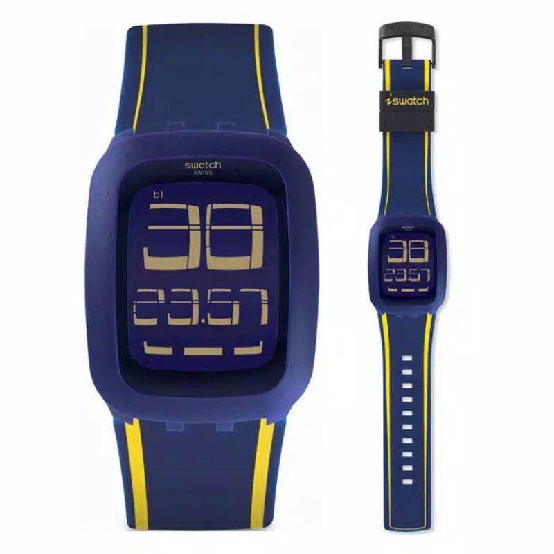 Jual Jam Tangan Swatch Unisex SURN106 Blue Wee Hours Touch Screen ...