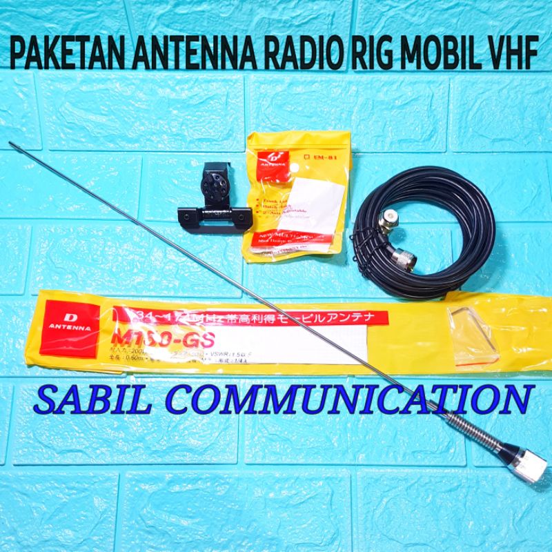 Jual PAKET ANTENA RIG MOBIL VHF M150 GS GSA PLUS KABEL BRACKET ...