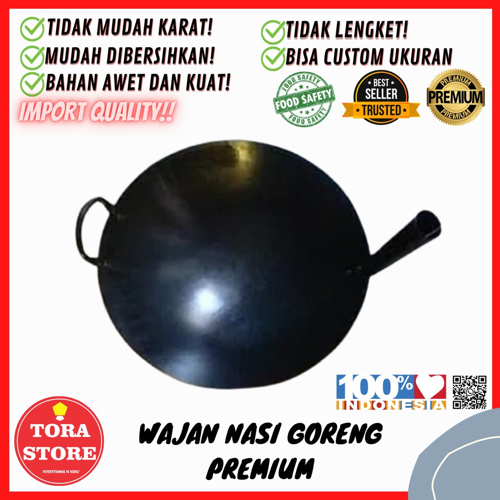 Jual TERMURAH!! Wajan Penggorengan Plat Besi / Wajan Baja / Wajan Nasi ...