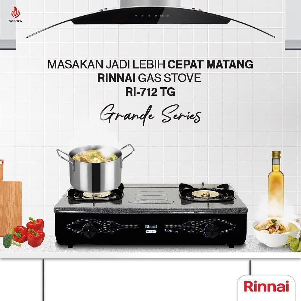 Jual Kompor Rinnai RI 712 TG / Kompor Rinnai 2 Tungku Tebal Kompor ...