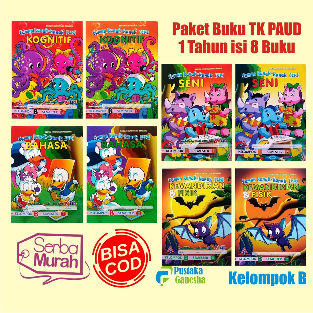 Jual Buku Paket Pelajaran PAUD Untuk TK B / LKS TK Kelompok B Penerbit ...