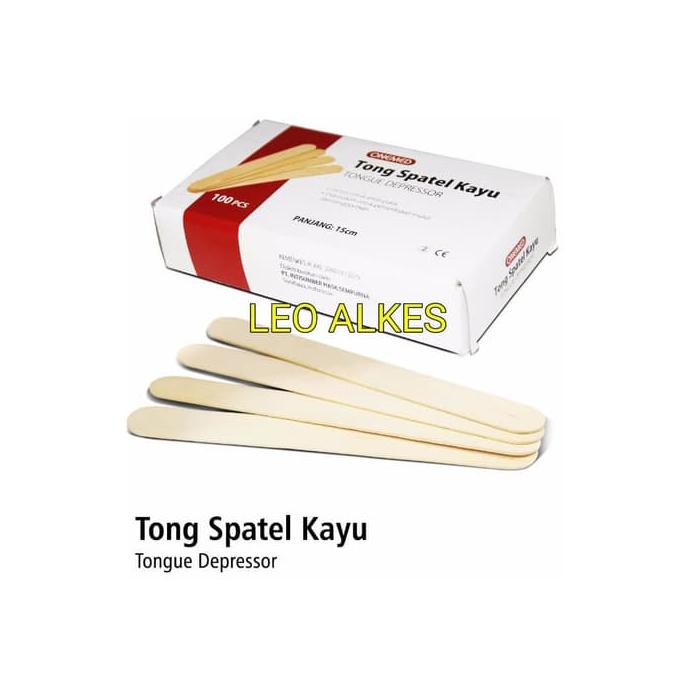 Jual TONG SPATEL KAYU ISI 100. TONGUE SPATEL KAYU. SPATEL LIDAH ...
