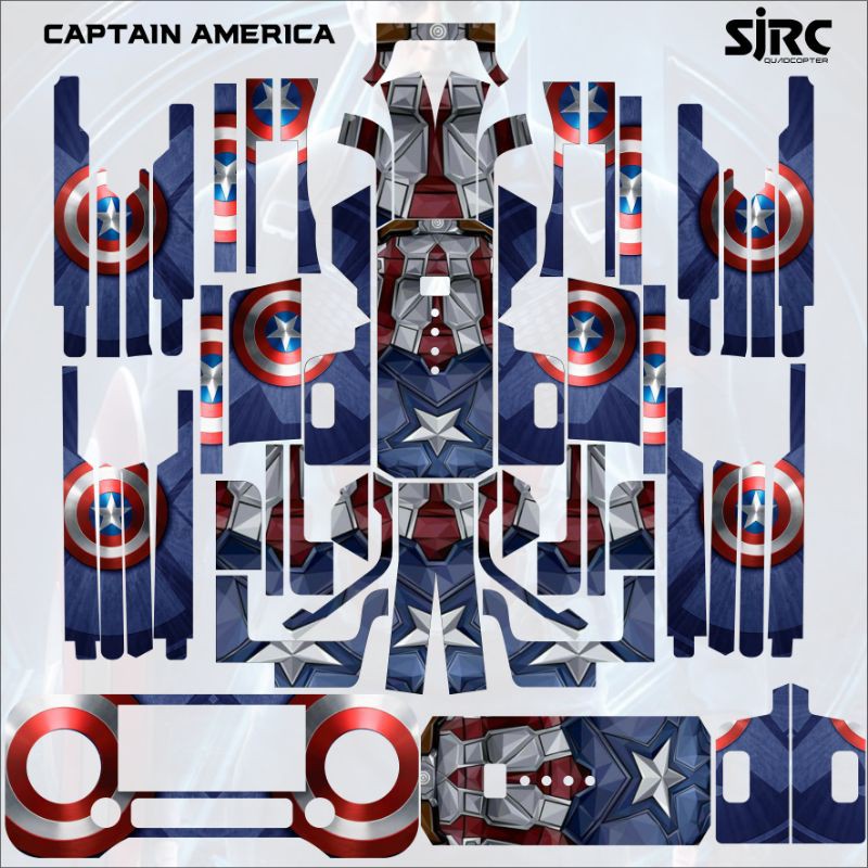 Jual STIKER SJRC F11 4K/ SJRC F11S CAPTAIN AMERICA | Shopee Indonesia