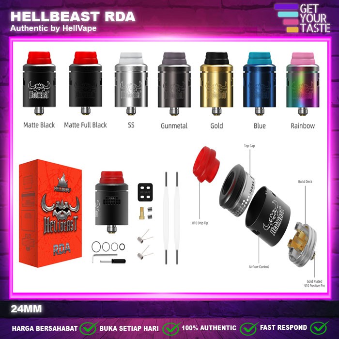 Jual Hellbeast RDA 24MM by Hellvape 100% Authentic - Hell Beast RDA ...