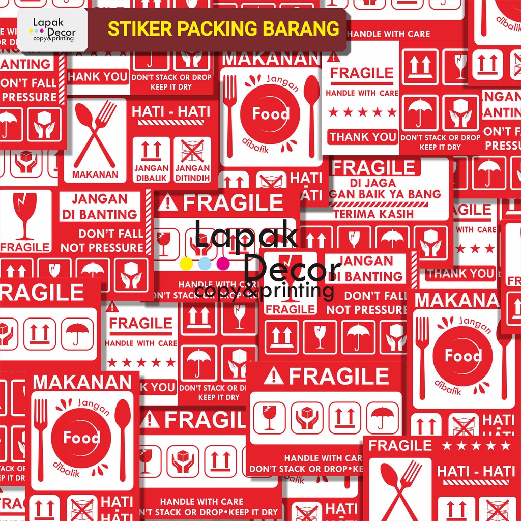Jual STIKER FRAGILE SIAP PAKAI - Stiker packing barang pecah belah ...