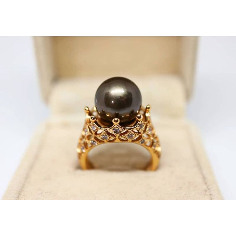 Jual CINCIN MUTIARA LAUT HITAM BERSERTIFIKAT | Shopee Indonesia