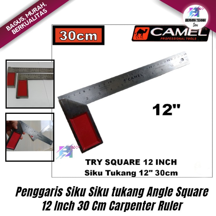 Jual Penggaris Siku Siku tukang Angle Square 12 Inch 30 Cm Carpenter Ruler | Shopee Indonesia