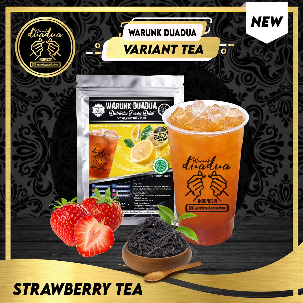 Jual STRAWBERRY TEA 1kg / Bubuk Minuman Premix Rasa Strawberry Tea ...