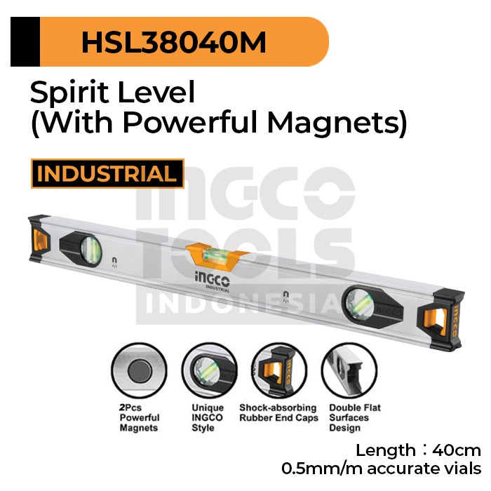 Jual Spirit Level (40 cm) INGCO HSL38040M Water Pas Pass Waterpas ...