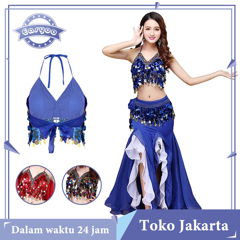 Jual Atasan Belly Dance Sequin Baju Tari Perut Disco Tank Top Tanktop ...