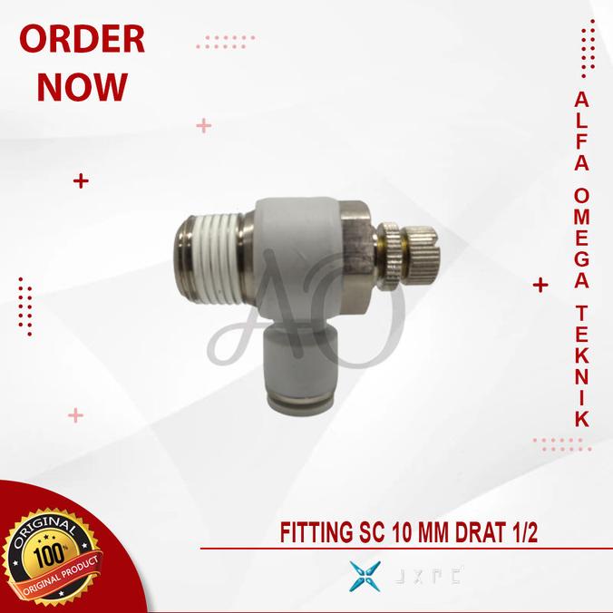 Jual FITTING SPEED CONTROL PNEUMATIC 1/2 INCH X 10MM NEPEL SELANG ...