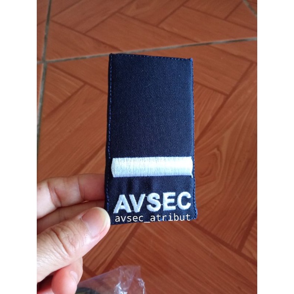 Jual BAR AVSEC I PUTIH BORDIR) PANGKAT AVSEC/ATRIBUT AVSEC | Shopee ...
