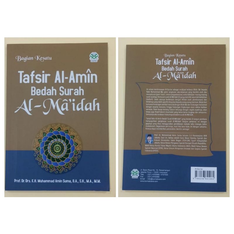 Jual Tafsir Al Amin Bedah Surah Al Maidah - Muhammad Amin Suma Buku ...