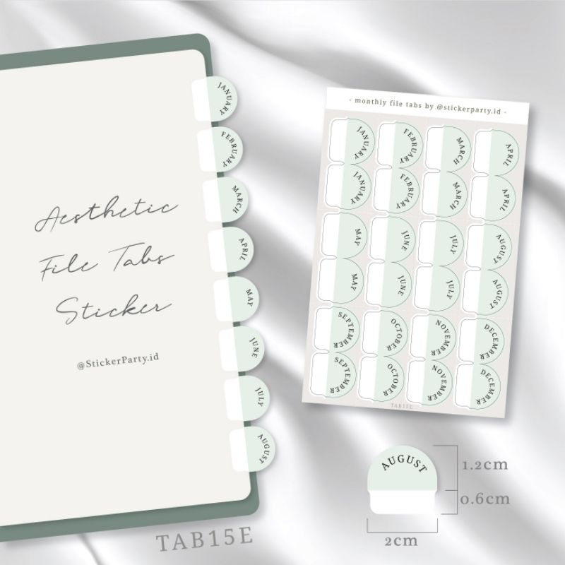 Jual Stiker File Tab Index Folder Penyekat Buku Pembatas Halaman ...