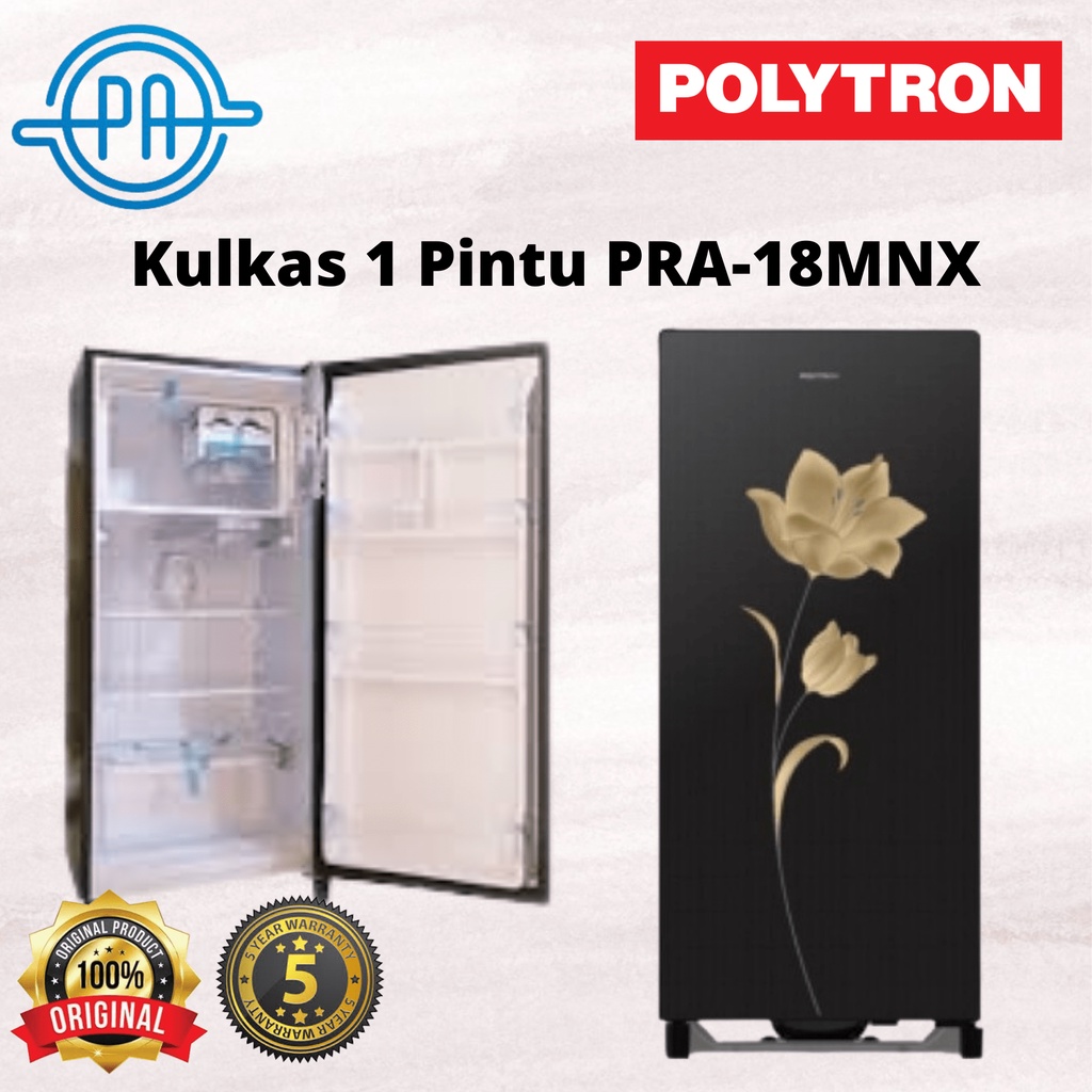 Jual KULKAS 1 PINTU POLYTRON HITAM PRA-18MNX / PRA 18MNX GARANSI ...