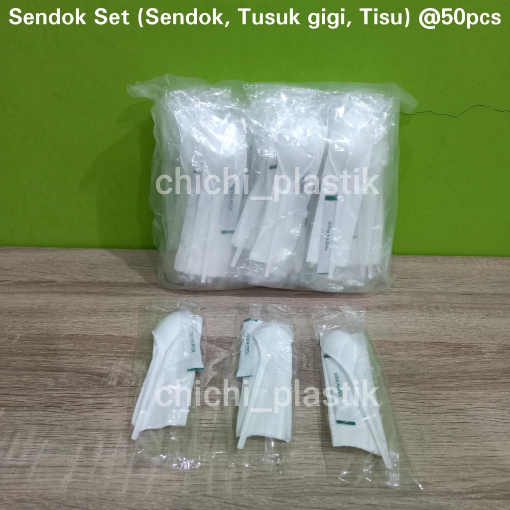 Jual Sendok set / sendok tusuk gigi tisu / Sendok makan/sendok plastik ...
