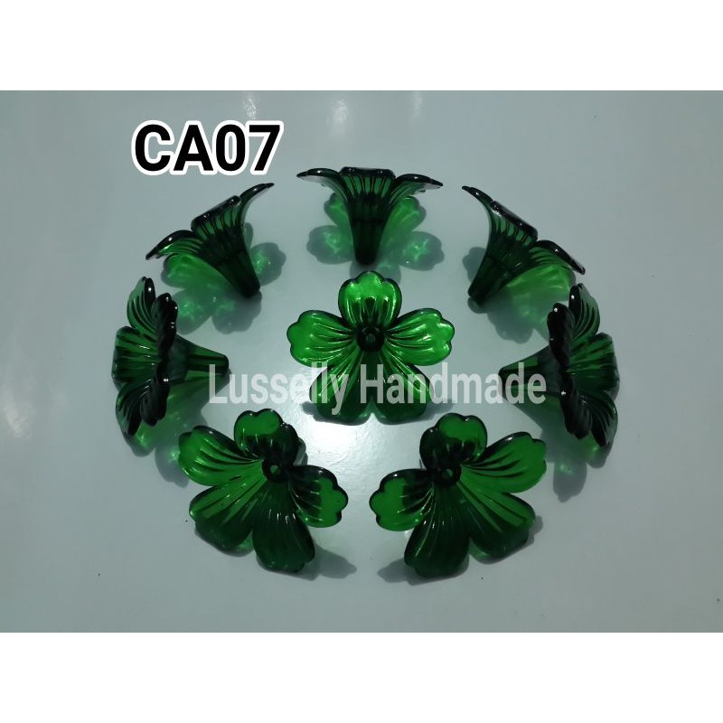Jual 10pcs Mote Akrilik Bening Corong Bunga CA07 | Shopee Indonesia