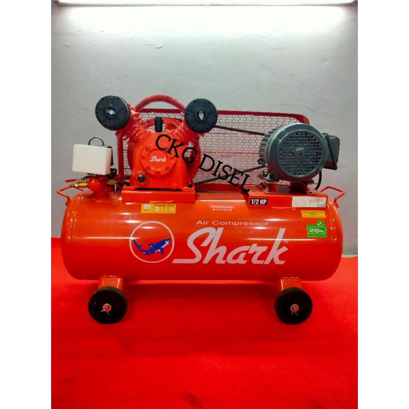 Jual Kompresor Angin / Air Compressor Shark 1/2 HP Bergaransi | Shopee ...