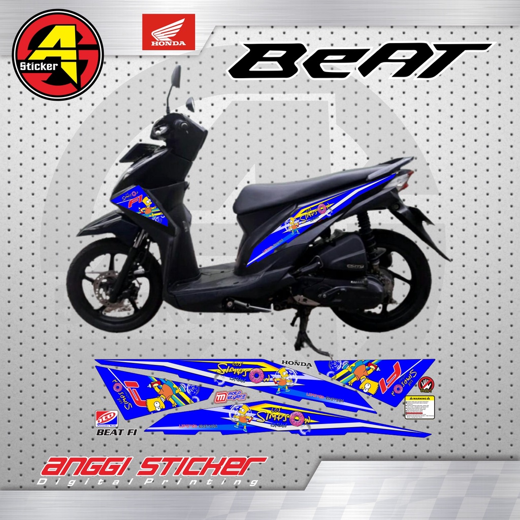Jual STRIPING STIKER MOTOR HONDA BEAT F1 THE SIMPSONS / STRIPING ...