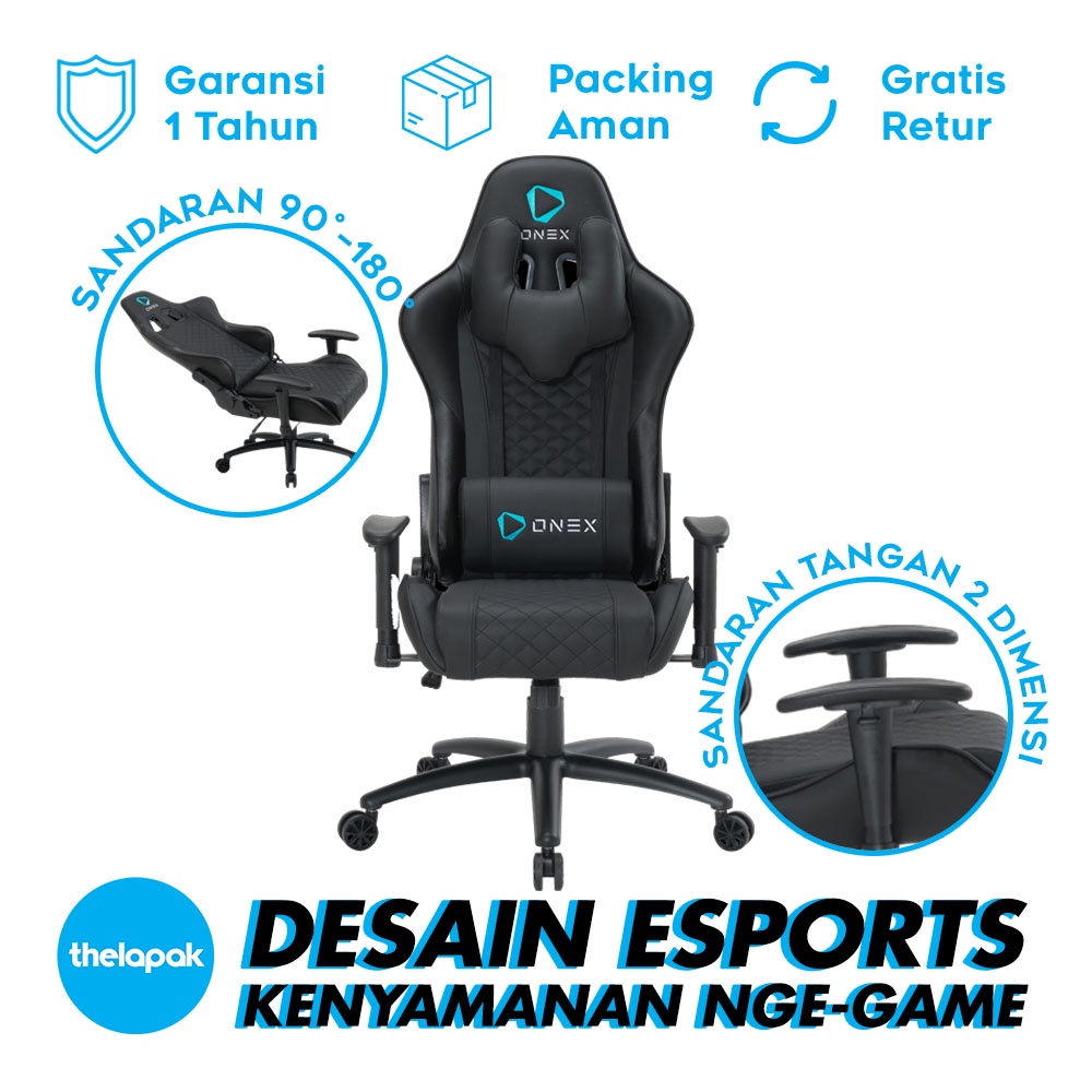 Jual Kursi Gaming ONEX GX3 Garansi Resmi / Kursi Gaming Murah / Gaming ...